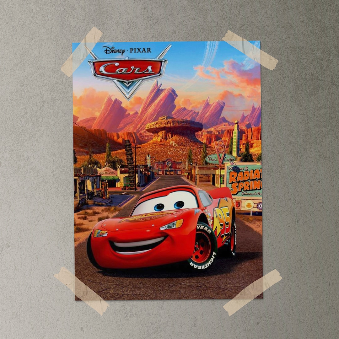 Cars Movie Poster Cars High Quality Poster Lightning - Etsy