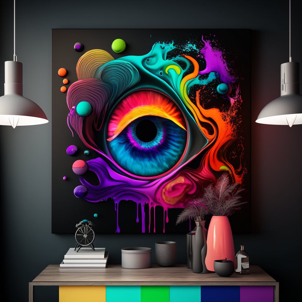 Trippy Neon Paintings