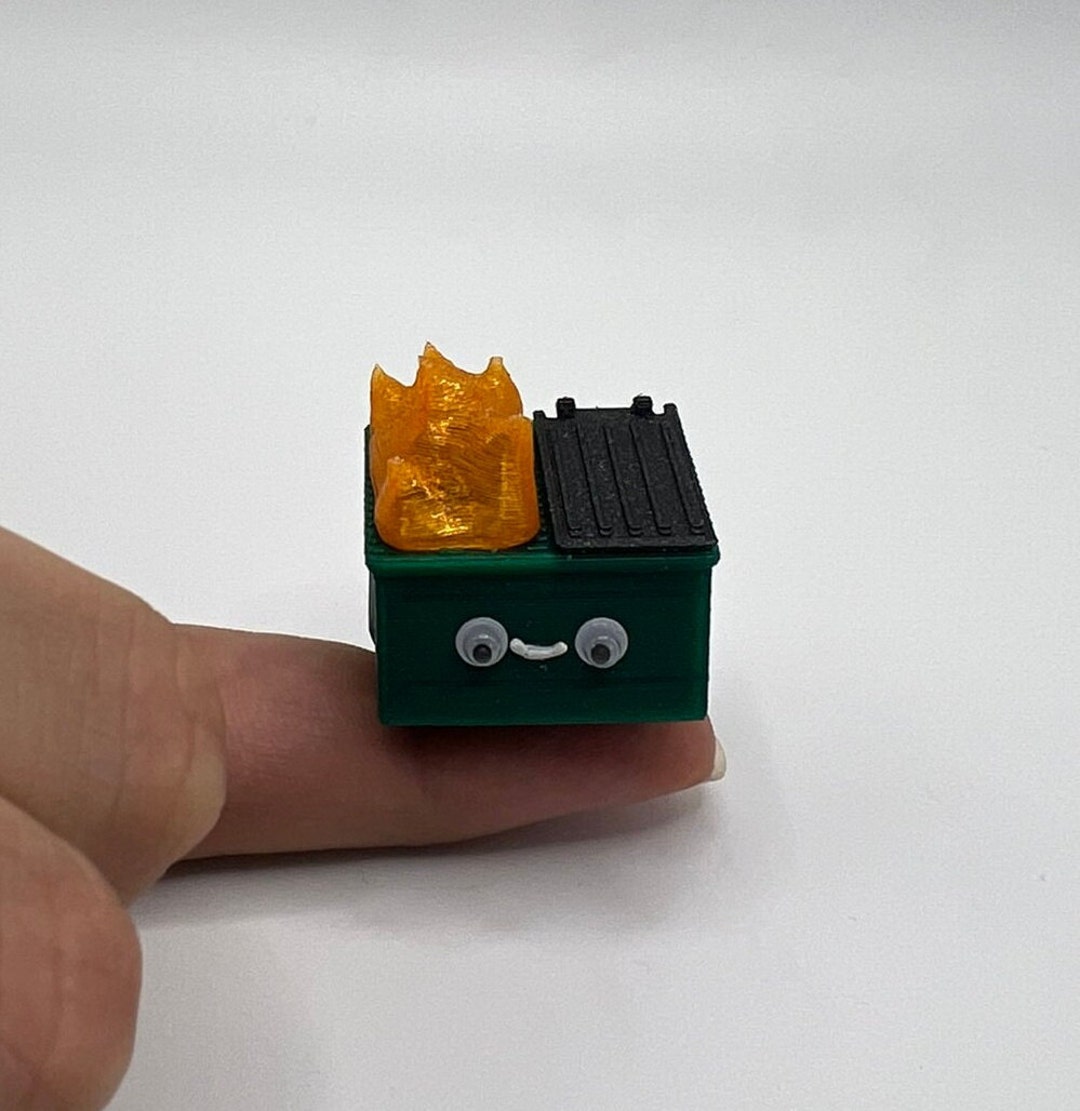 Teeny Tiny 3D Printed Dumpster Fire – Funny Desk Decor - Etsy