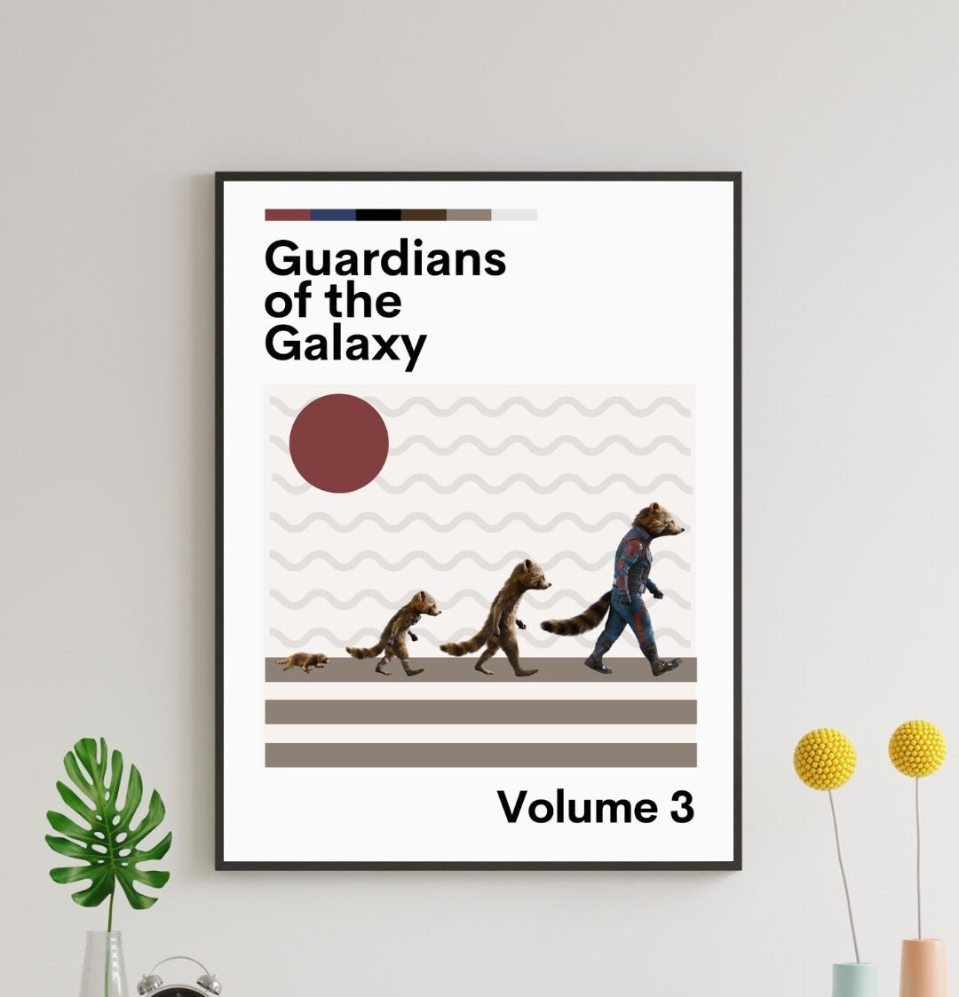 Rocket Raccoon Evolution Printable Guardians of Galaxy Wall Art Movie ...