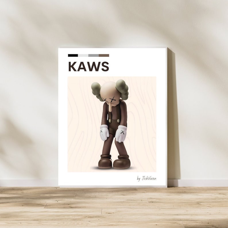 Kaws Small Lie Figure Poster Art Minimalist Wall Art Hypebeast Decor ...