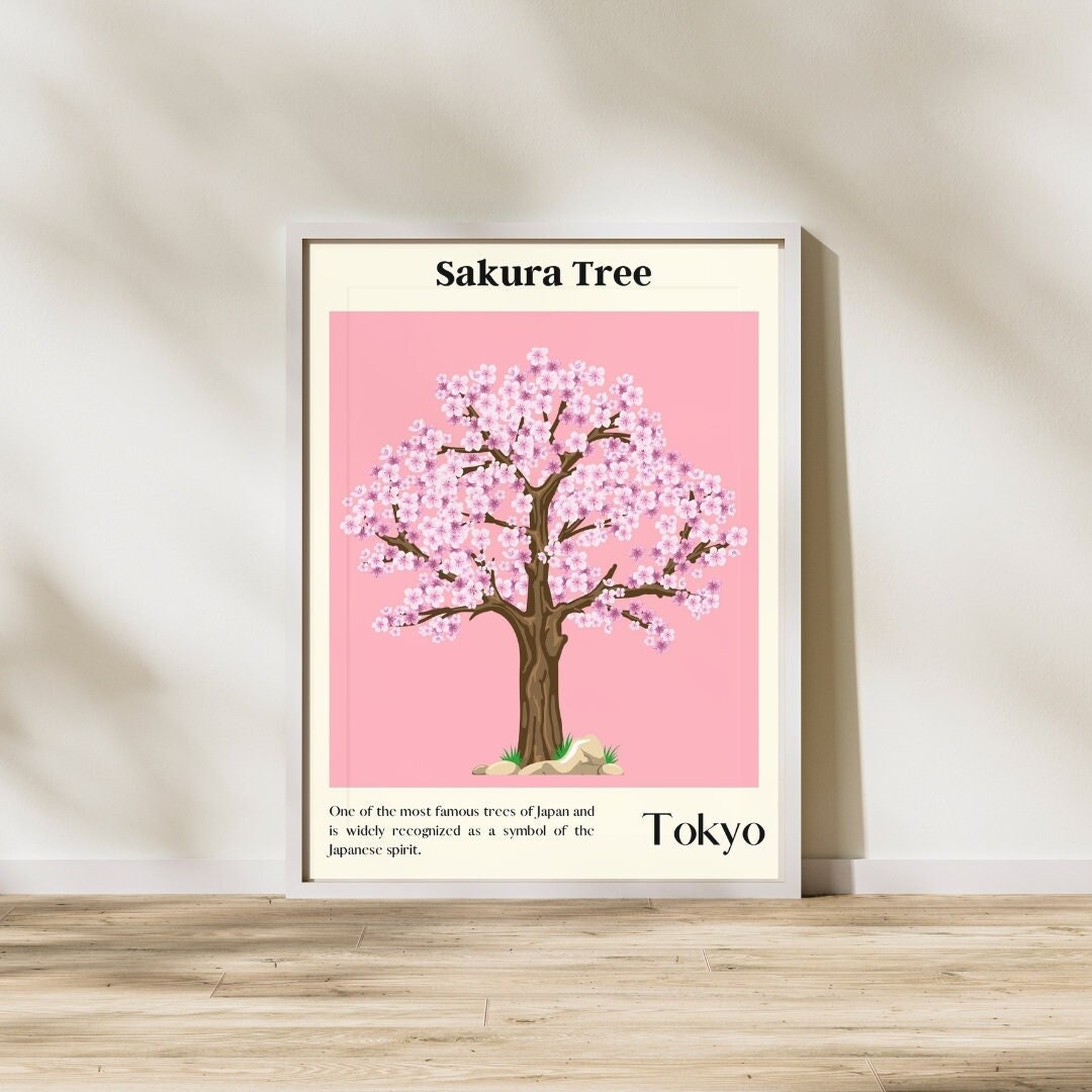Printable Sakura Tree Wall Art Aesthetic Decor Digital Prints - Etsy Canada