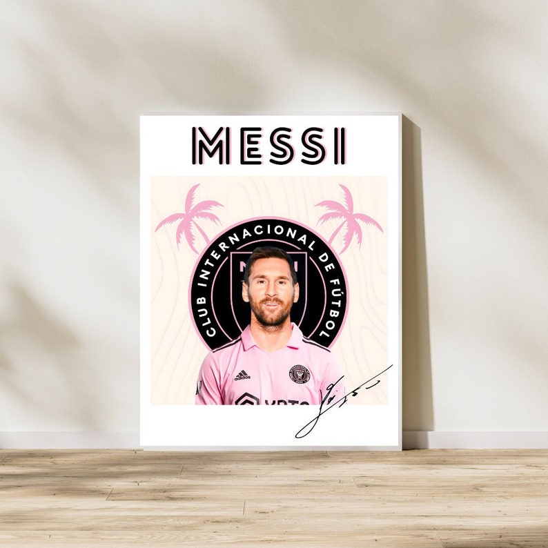 Lionel Messi Inter Miami Poster Minimalist Wall Poster - Etsy Israel