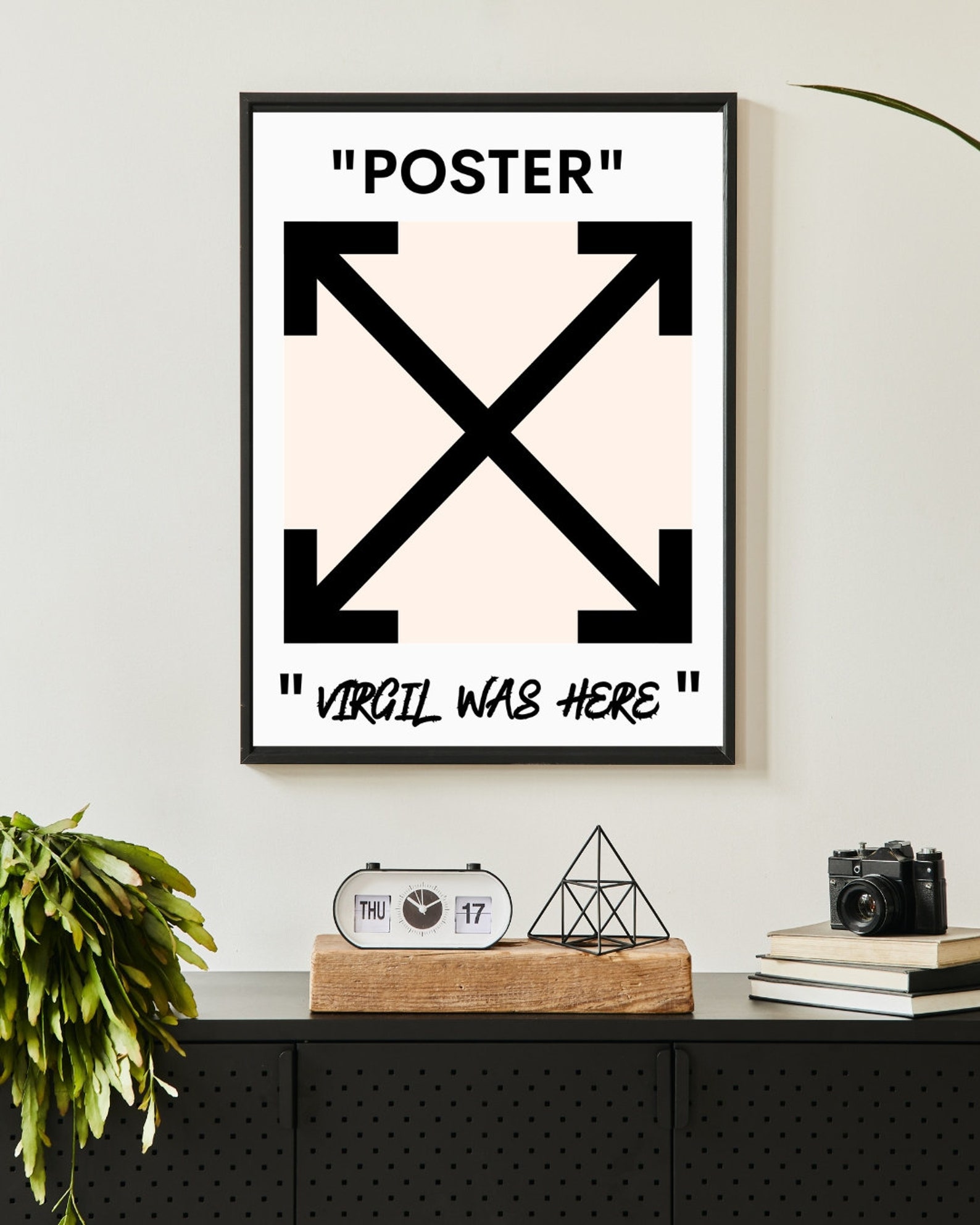 Virgil Was Here off White Poster Minimalist Wall Art Hypebeast Decor ...