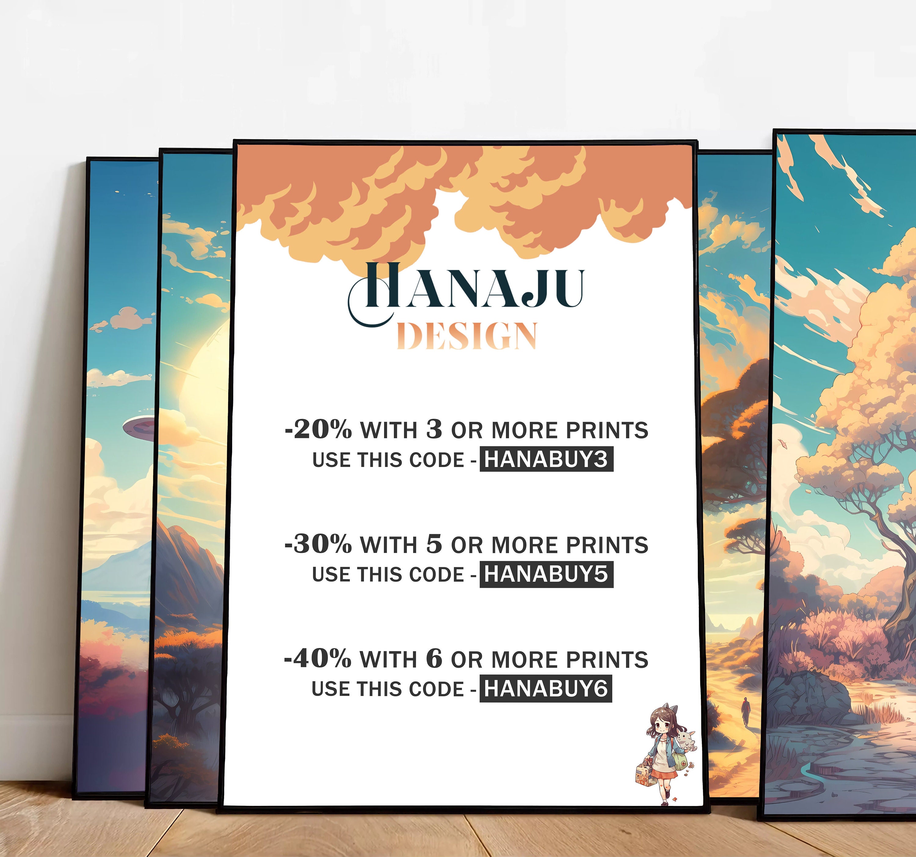 Anime Character Print Japanese Print, Travel Poster, Ghibli Print ...