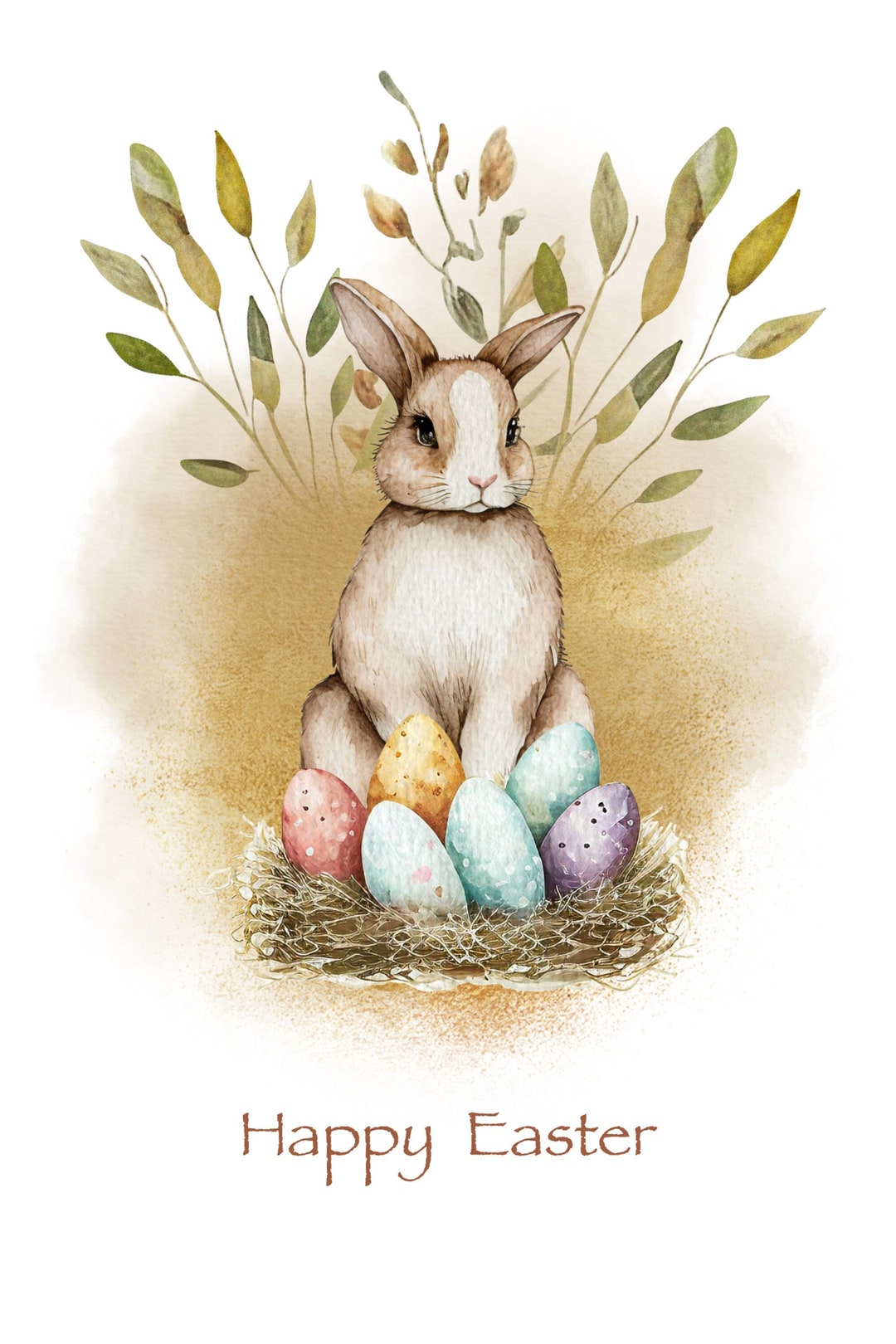 Printable Easter Card, Digital Easter Card, Easter Card Digital ...