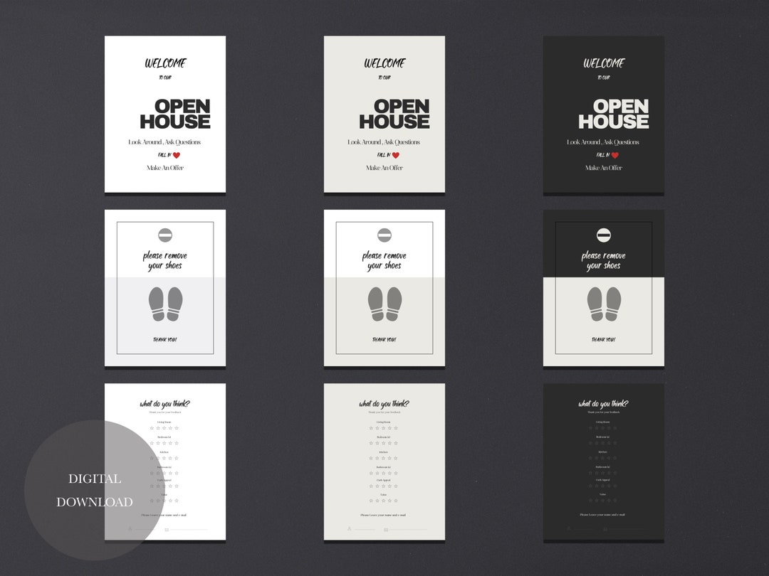 Printable Open House Sign in Sheet,welcome to Our Open House,real ...