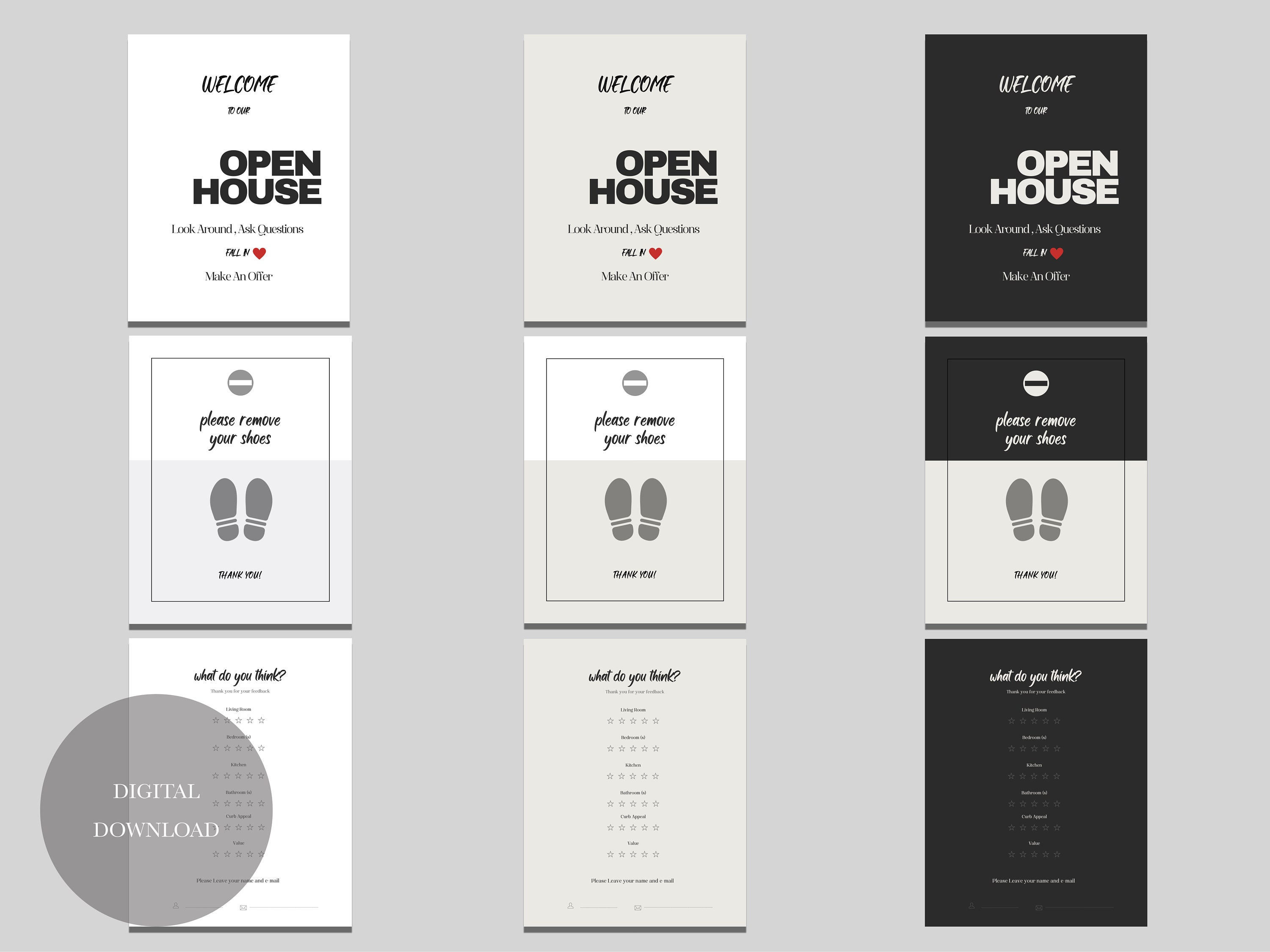 Printable Open House Sign in Sheet,welcome to Our Open House,real ...