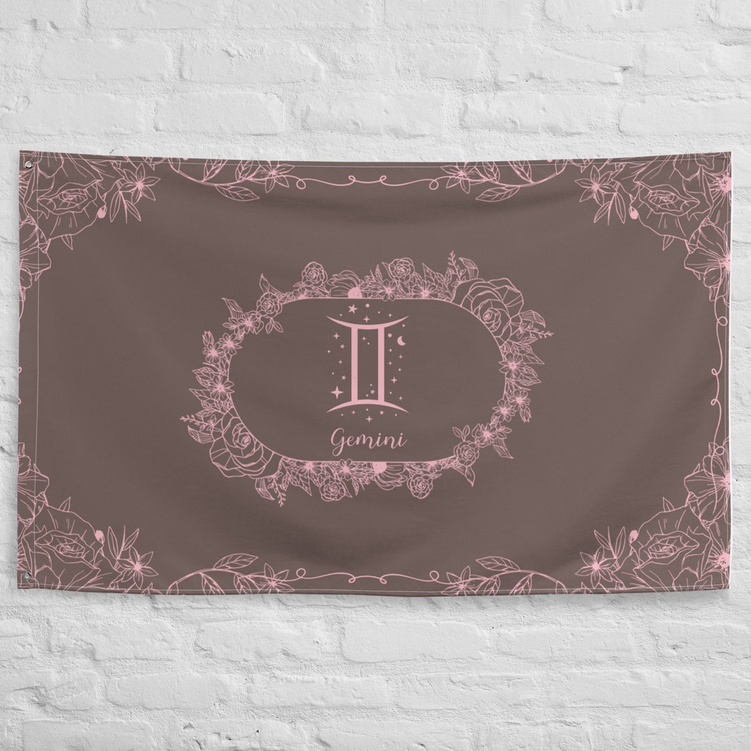Gemini Sign Flag/tapestrywall Decor-room Art - Etsy