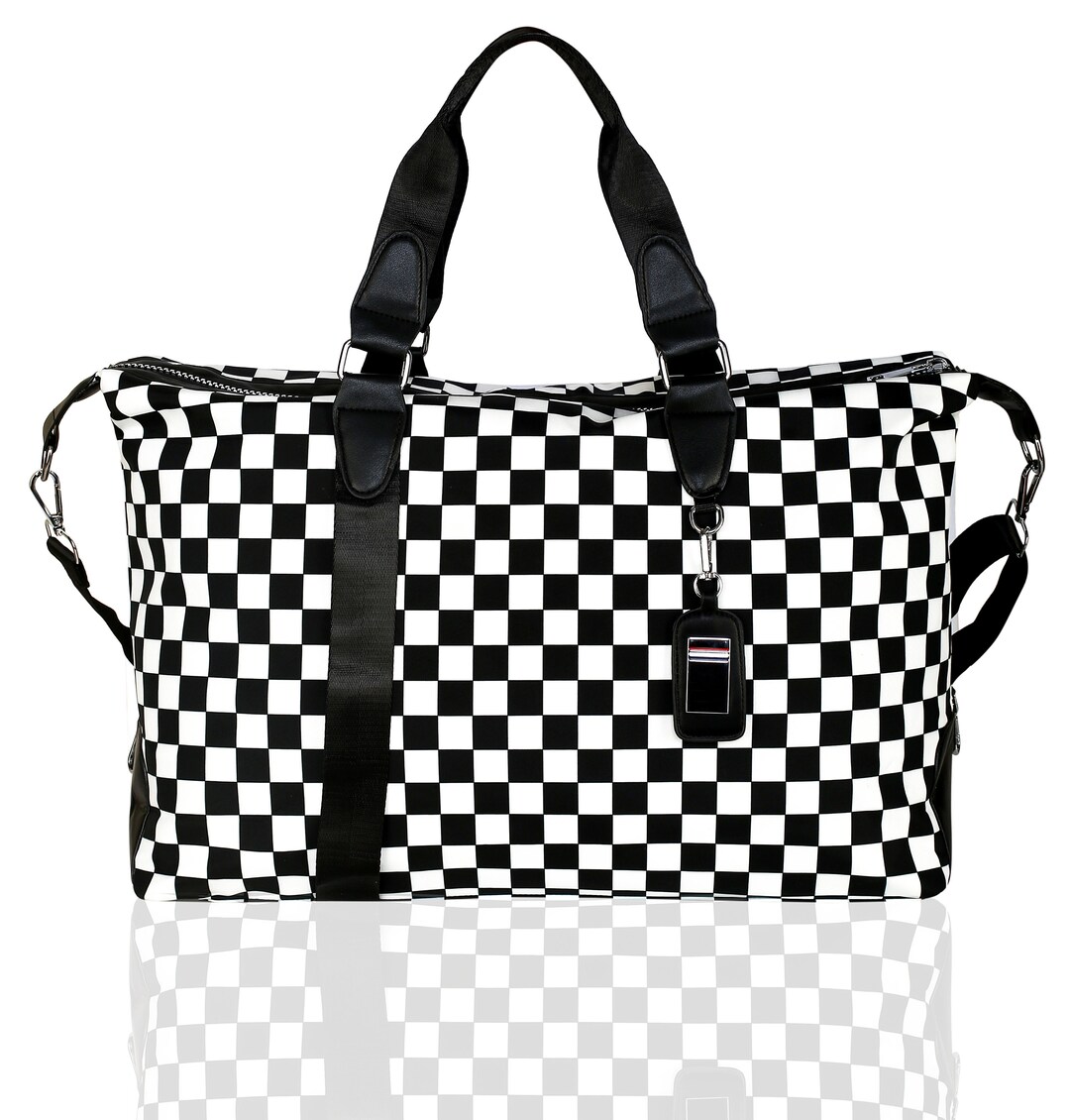 Checkered Travel Duffle Bag | Cabin Bag | Business Traveling - Etsy