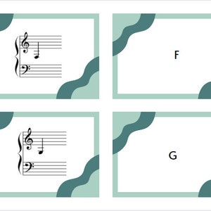 Note Name Flashcards - Music Theory - Etsy