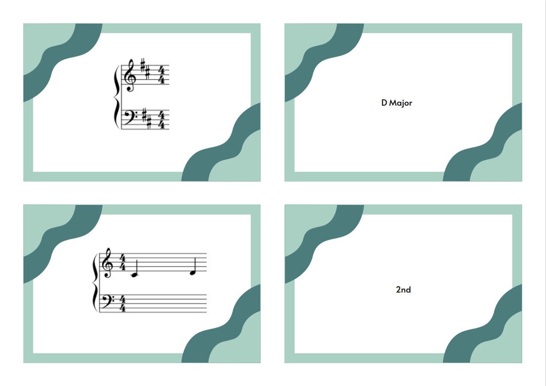 Grade 1 Music Theory Flashcards - Etsy
