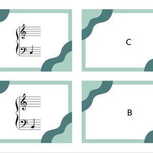 Note Name Flashcards - Music Theory - Etsy