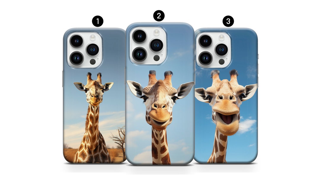 Happy Giraffe Phone Case, Savannah Animal Cover iPhone 15 14 Pro Max 13 ...