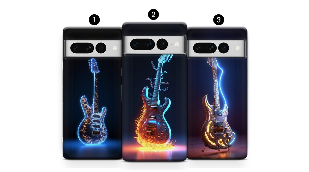 Electric Guitar Phone Case, Mystical Guitar Cover for Google Pixel 7A ...