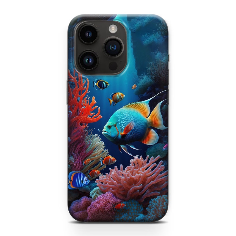Ocean Fish Phone Case, Underwater World Cover for iPhone 14 Pro Max 13 ...