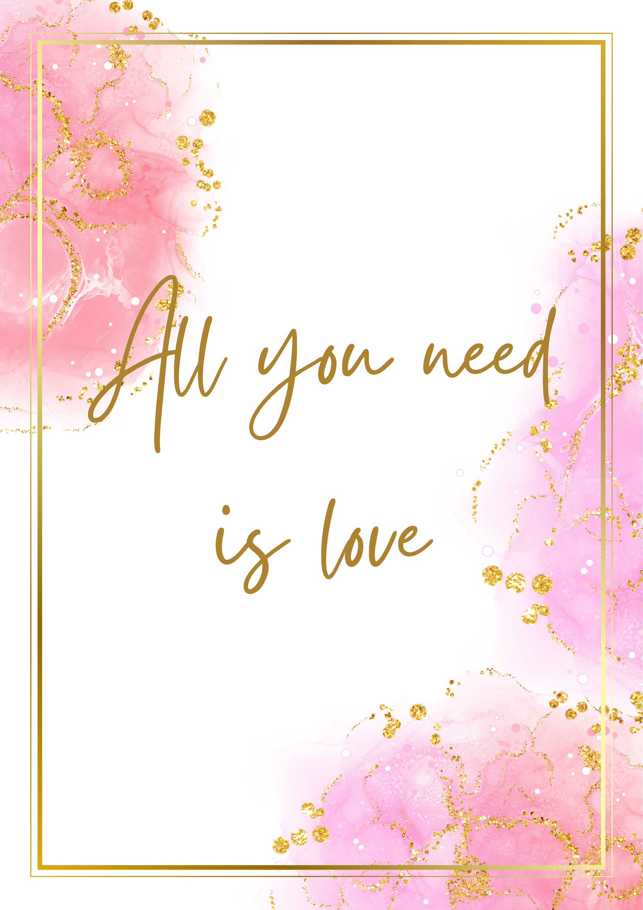Motivational Pink & Gold Wall Art - Etsy
