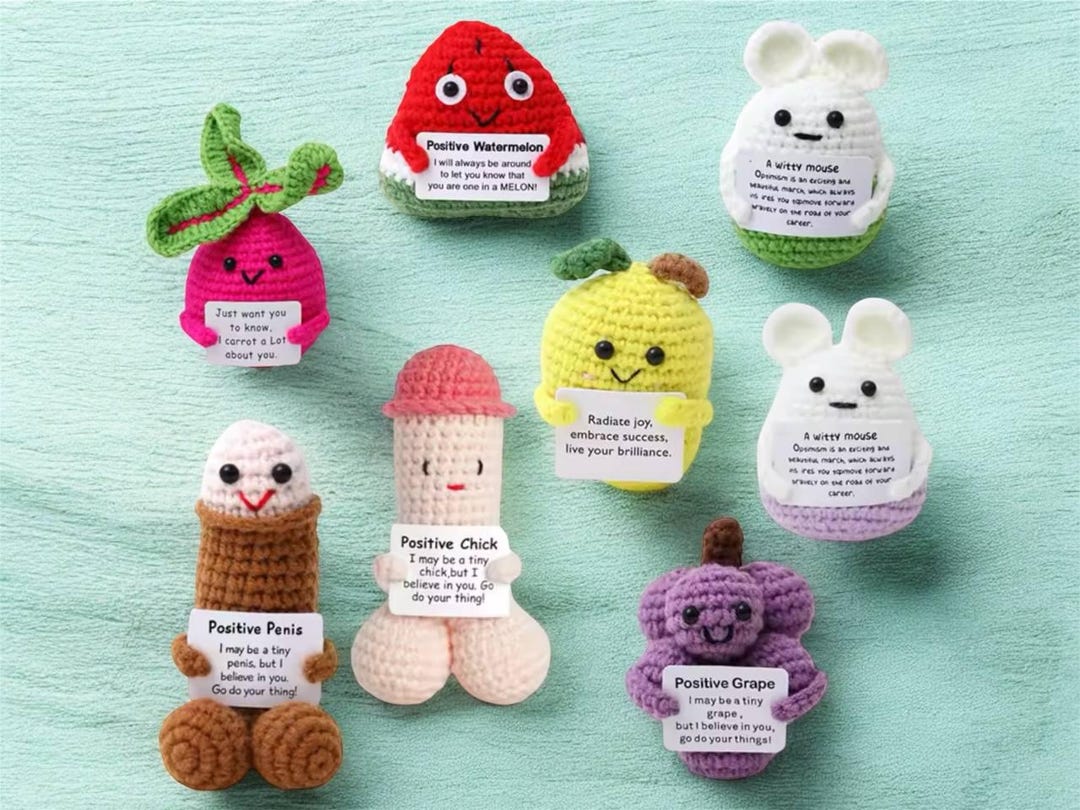 Positive Potato Crochet Doll, Handmade Uplifting Gift for Friends ...