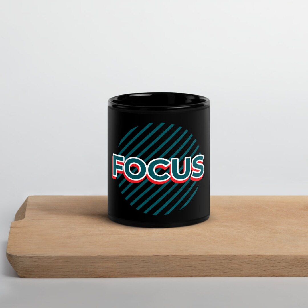 Black Glossy Focus Mug With Handle 11 Oz Coffee Mug 15 Oz Coffee Mug ...