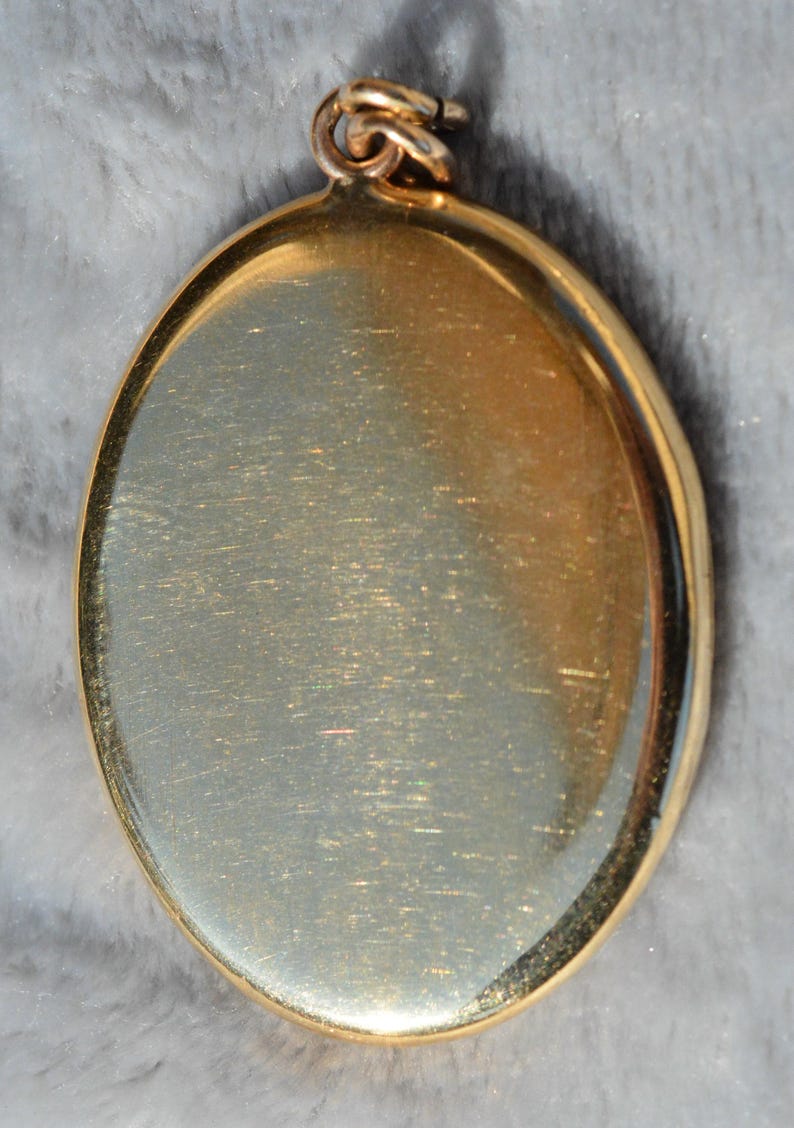 Antique Art Nouveau 14k Gold Locket With Genuine Diamond, Ruby, and ...