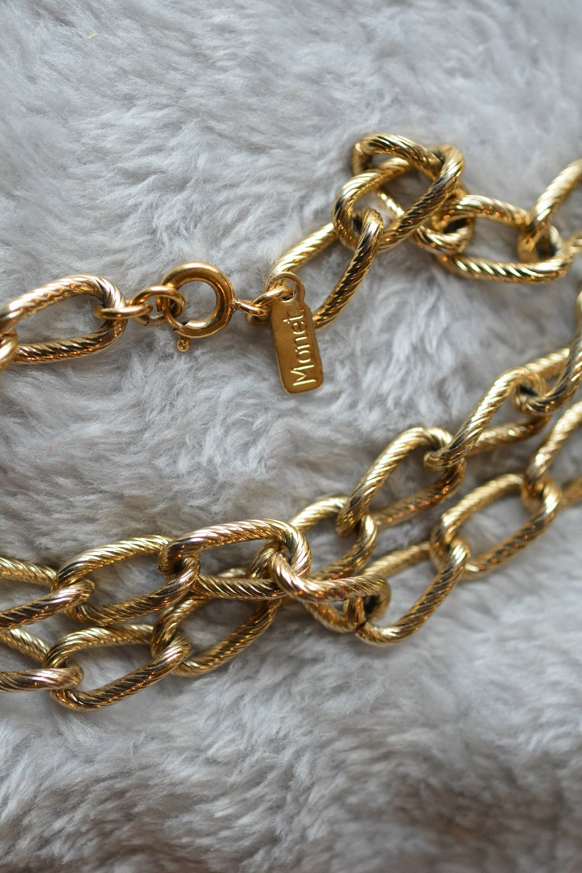 Necklace, Monet Chunky Rope Chain in Gold Tone - Etsy