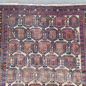 1800's Persian Rug 4x5, Antique Rug 4x5, Malayer Rug 4x5 Vintage, Heriz ...