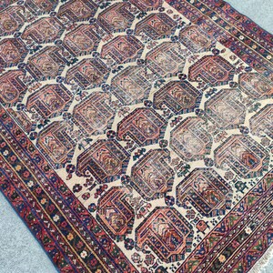 1800's Persian Rug 4x5, Antique Rug 4x5, Malayer Rug 4x5 Vintage, Heriz ...
