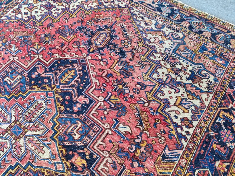 Heriz Rug 8x10 Antique Persian Rug 8x10 Turkish Area Rug - Etsy