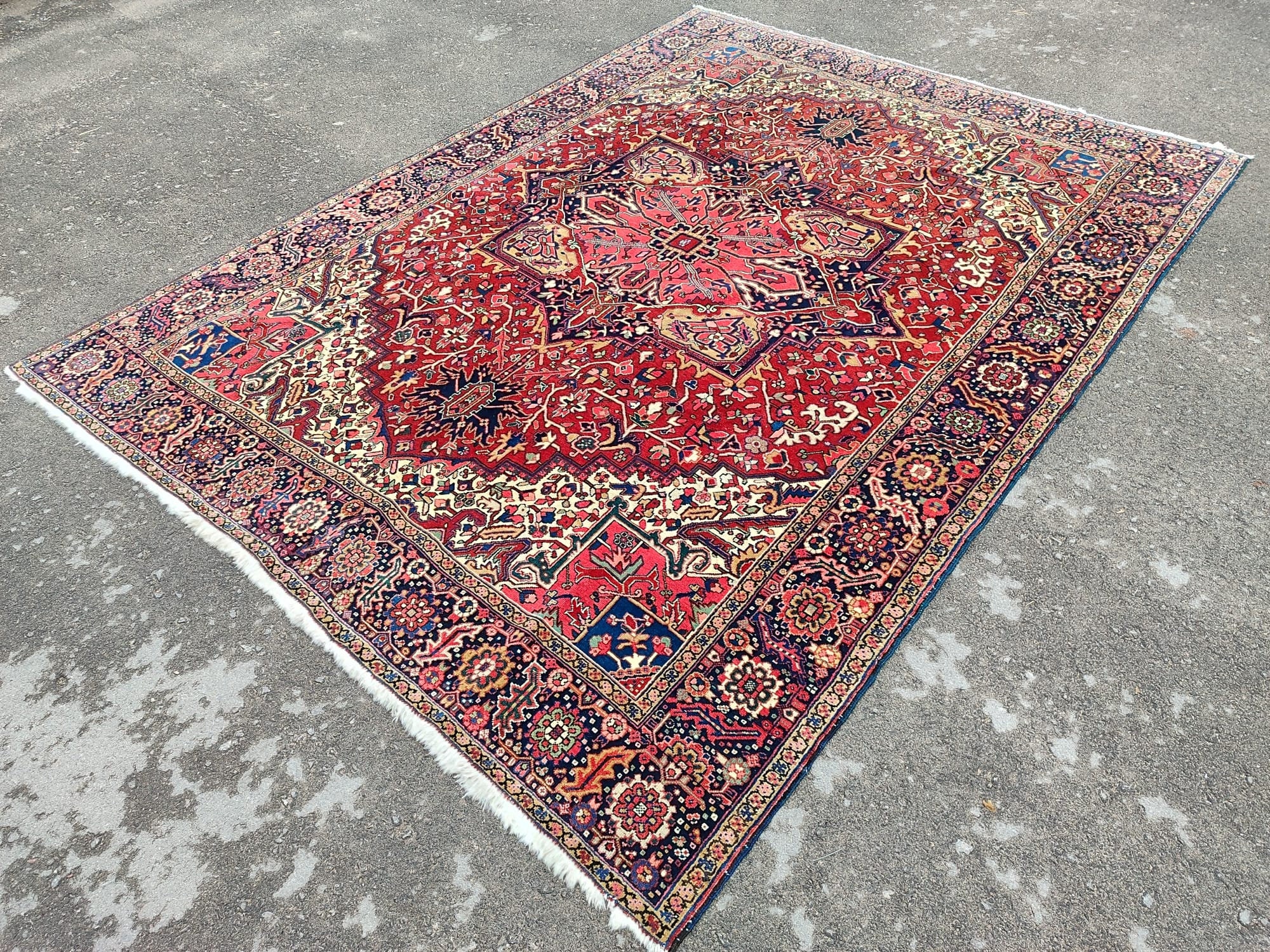 8x11 Persian Rug, Heriz Rug 8x10 Vintage, Antique 8x10 Area Rug ...