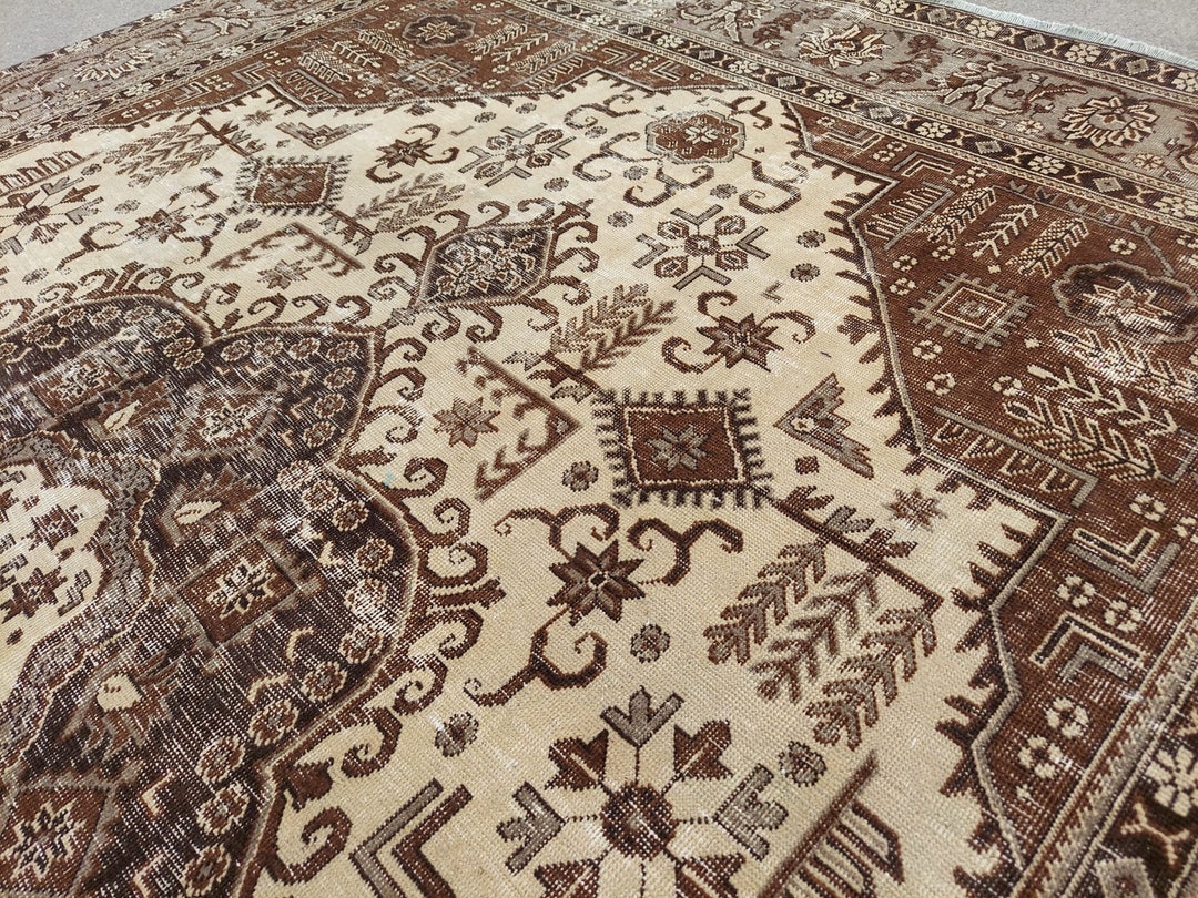 Persian Rug 8x10, Natural Turkish Rug 8x10, Vintage Rug 8x10, Living ...