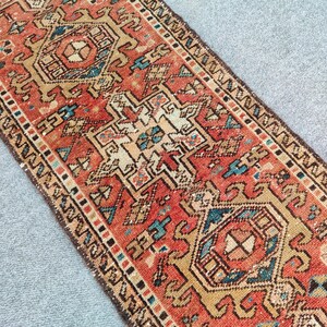 Rug Runner 2x5, Skinny Runner Rug, Short Runner Rug, Heriz Rug Runner ...