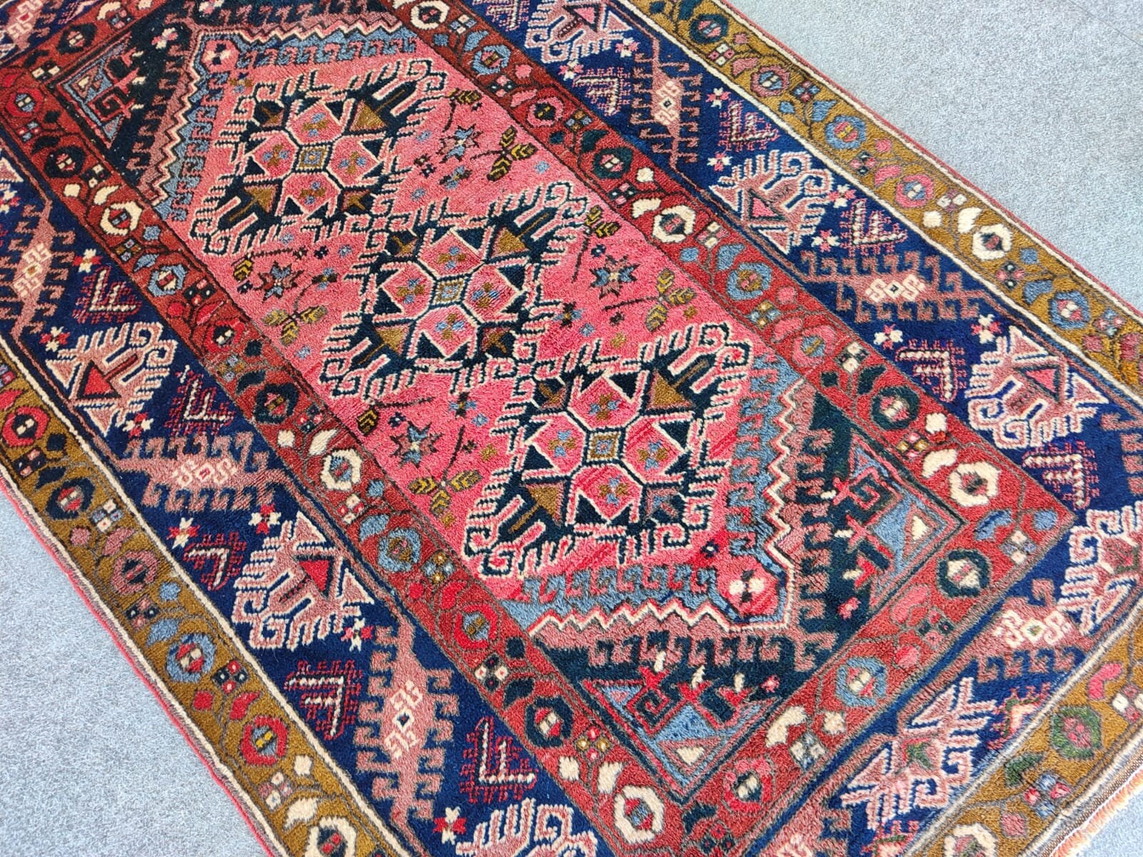 Persian Rug 4x6, Heriz Rug 4x6, Turkish Rug 4x6, Vintage Rug 4x6, Red ...