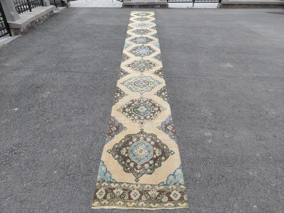 2'6" X 24' Ft, Runner for Stair, Extra Long Runner Rug Antique, Vintage ...