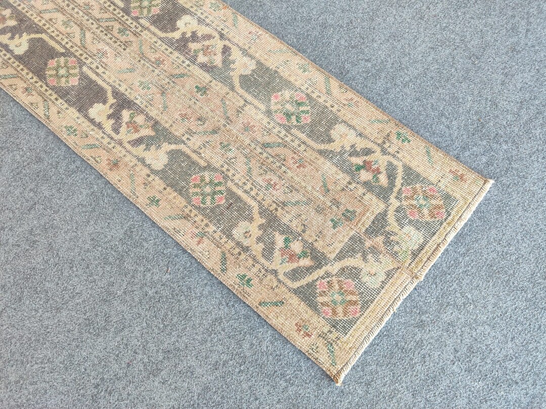 1.7x13, Skinny Runner Rug, 2x13 Runner Rug Turkish Vintage Oushak ...