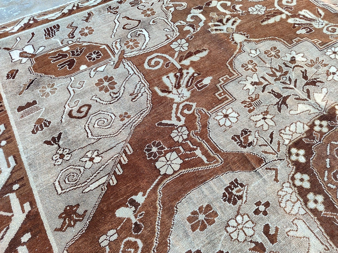 Heriz Rug 8x10 Antique, Persian Rug 8x10, Turkish Area Rug 8x10 ...