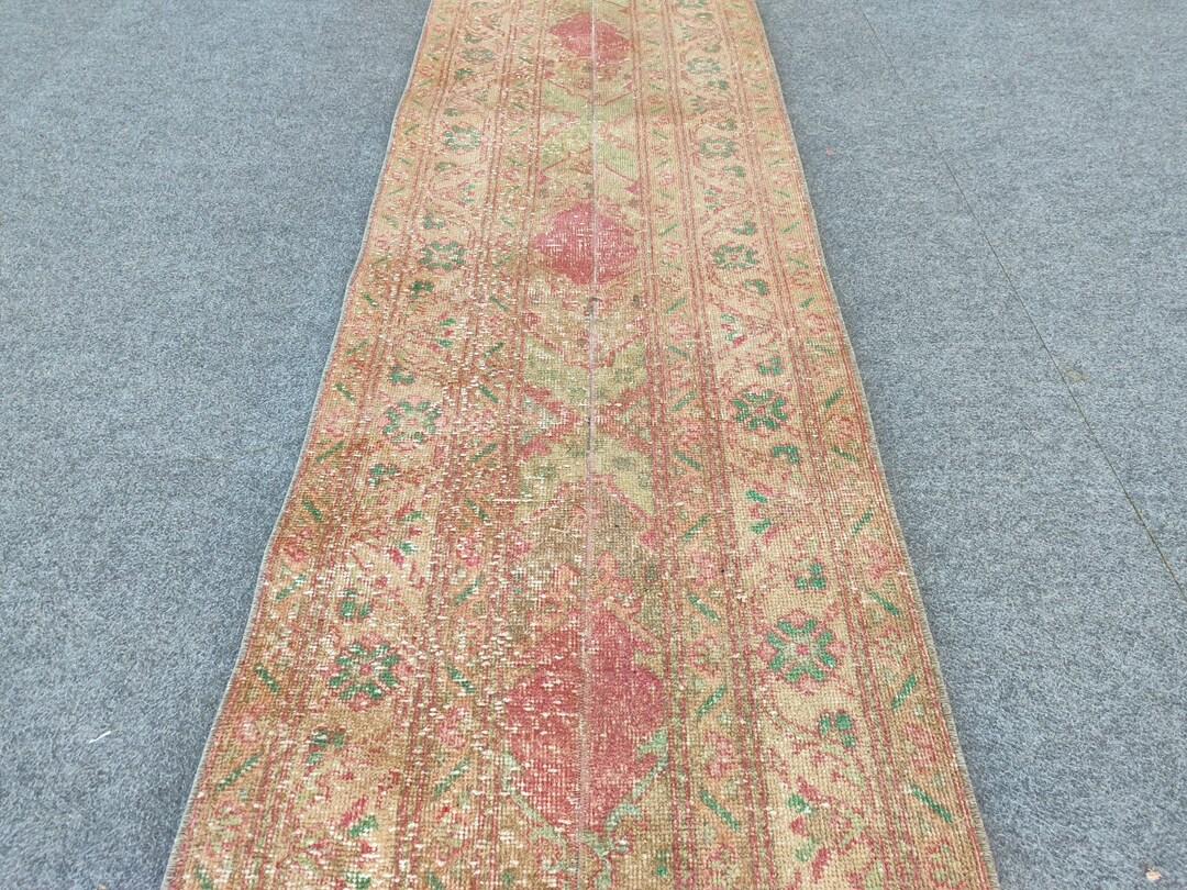 2x12 Runner, Skinny Runner Rug, Vintage Runner 2x12, Oushak Runner 2x12 ...