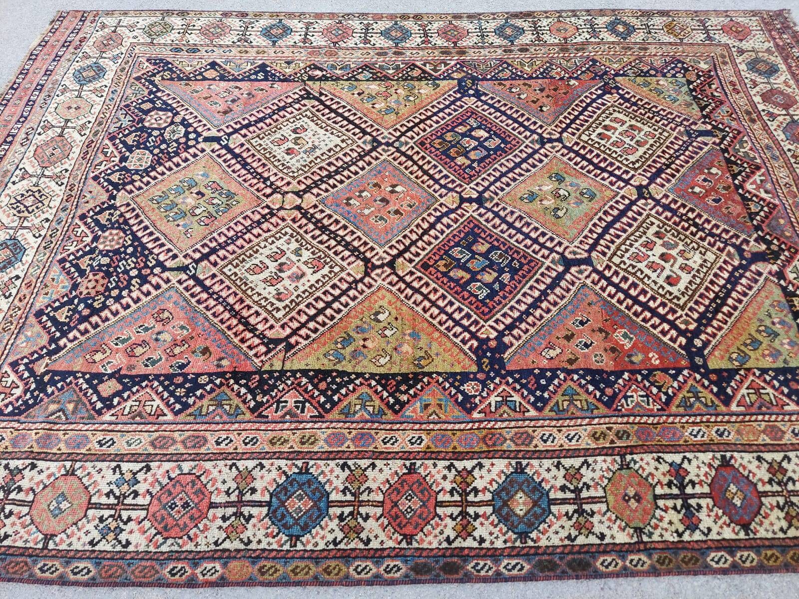 Persian Rug 5x7, Geometric Rug, Shiraz Rug, Heriz Rug, 5 by 7 Rugs ...