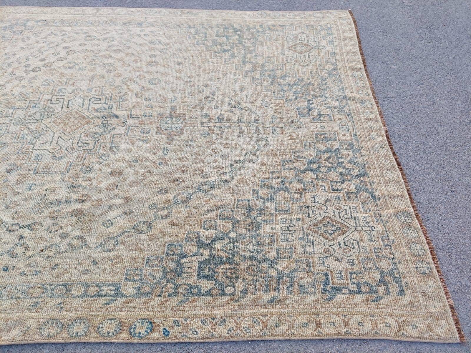 Persian Rug 5x7, Heriz Rug 5x7, Neutral Turkish Rug 5x7, Muted Vintage ...