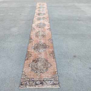 19 Extra Long Runner Rug, Long Runner Turkish 3x19, Geometric Runner ...