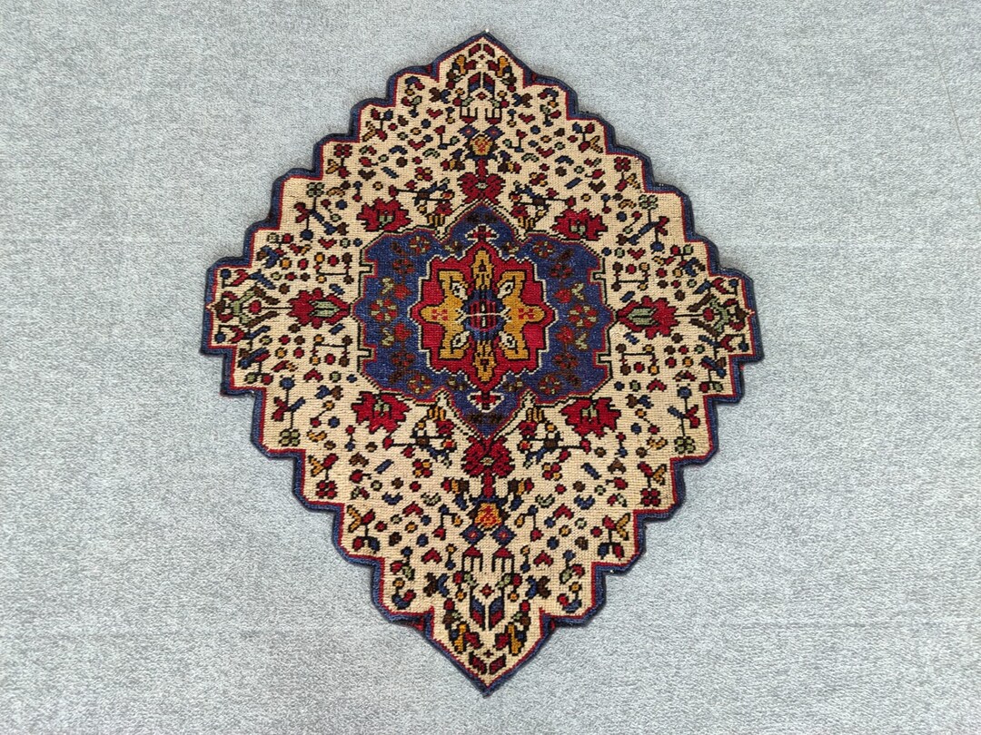 3x3 Rug, Small Square Rug, Afghan Rug Doormat 3x3, Small Antique Rug ...