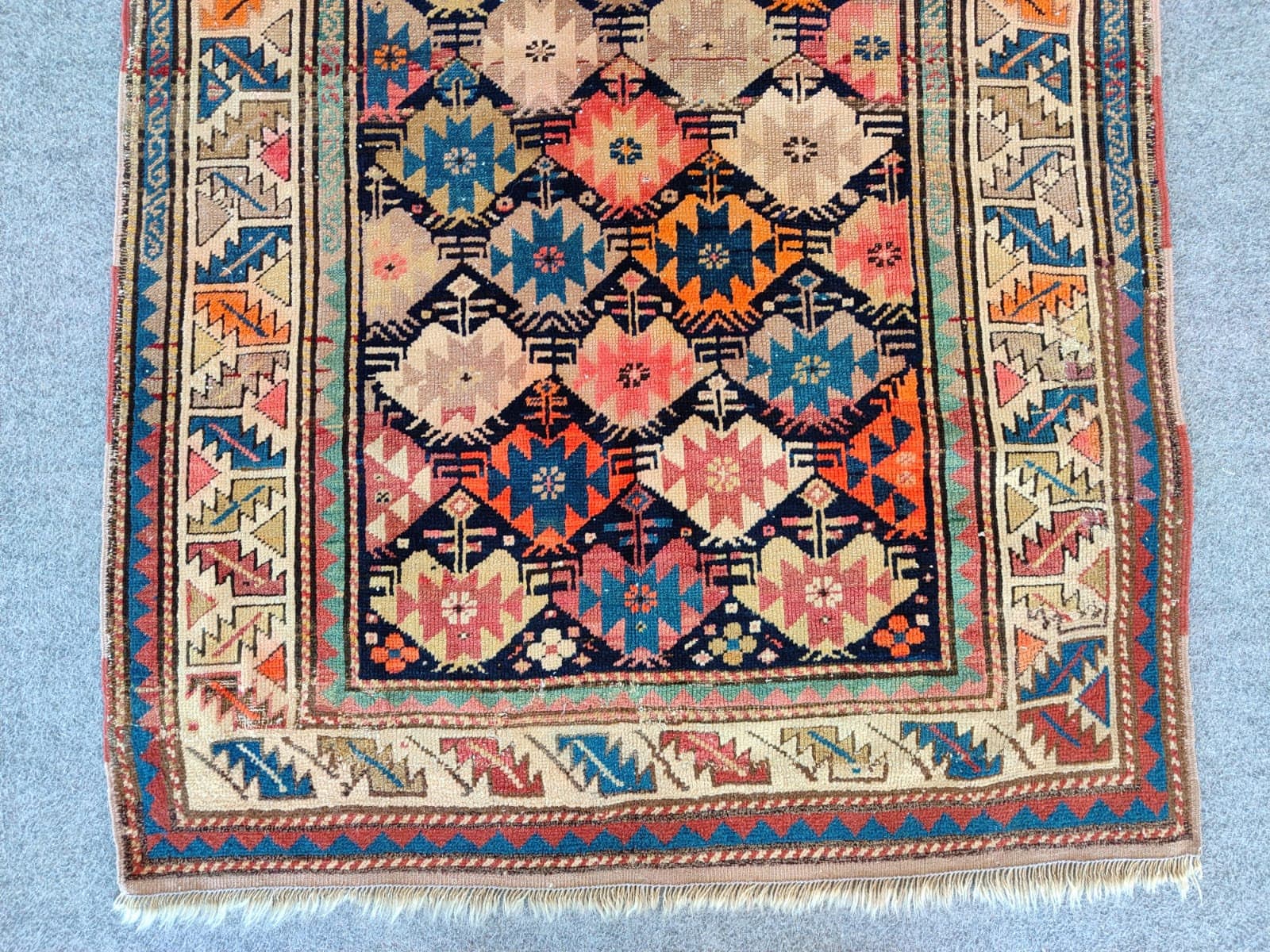 1800's Rug Antique 3x5, Caucasian Kazak Rug, Azerbaijan Shirvan Rug ...