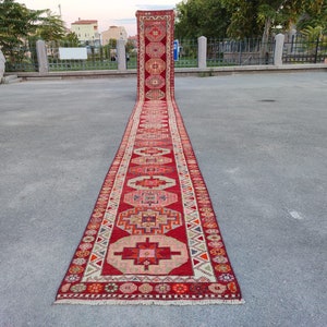 24 Feet Extra Long Runner Vibrant, Stair Rug, Long Herki Runner, Heriz ...