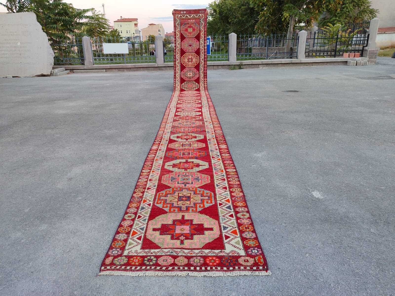 24 Feet Extra Long Runner Vibrant Stair Rug Long Herki - Etsy