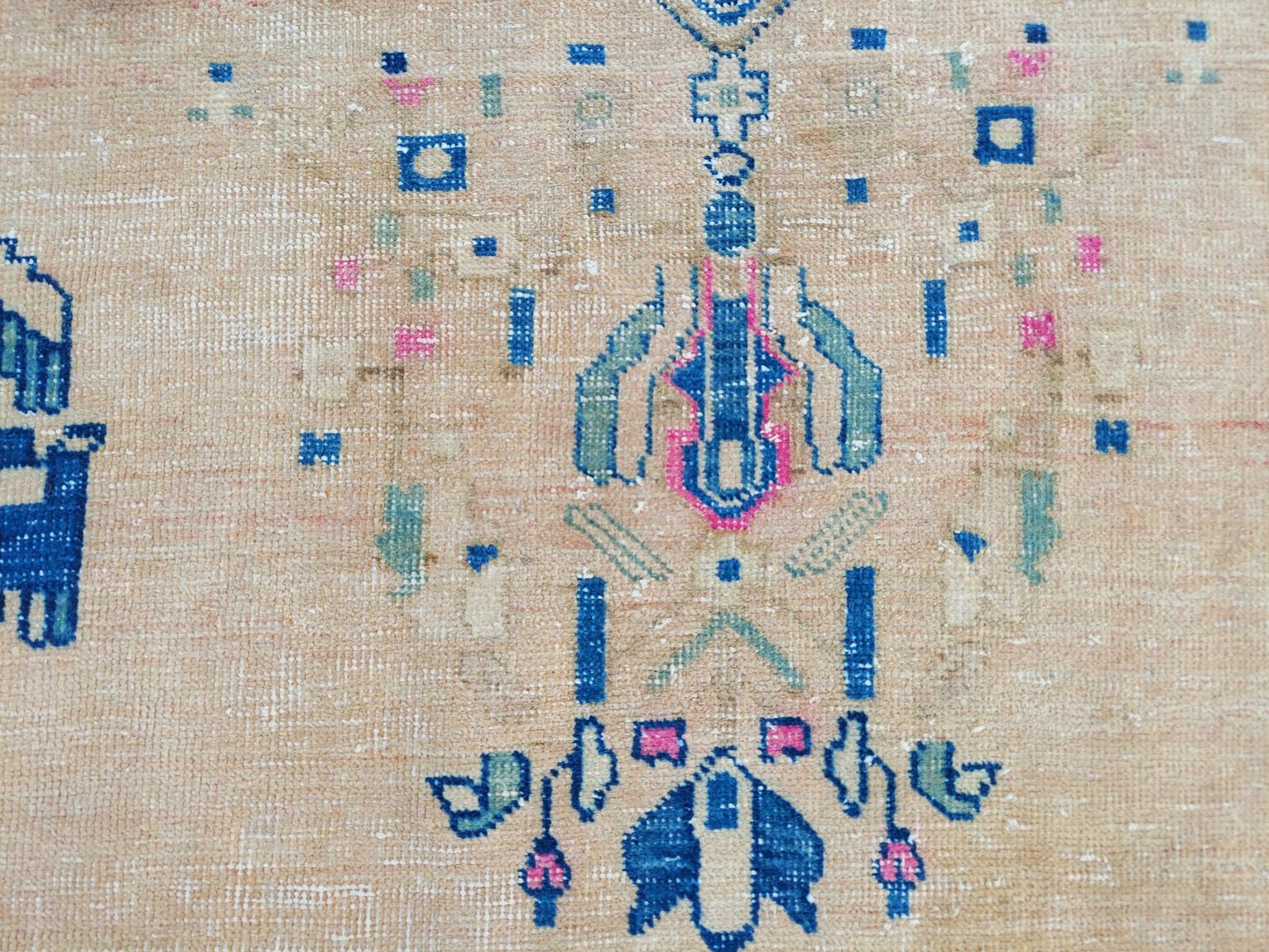 Persian Rug 5x7 Blue Turkish Rug 5x7 Heriz Rug 5x7 Vintage - Etsy