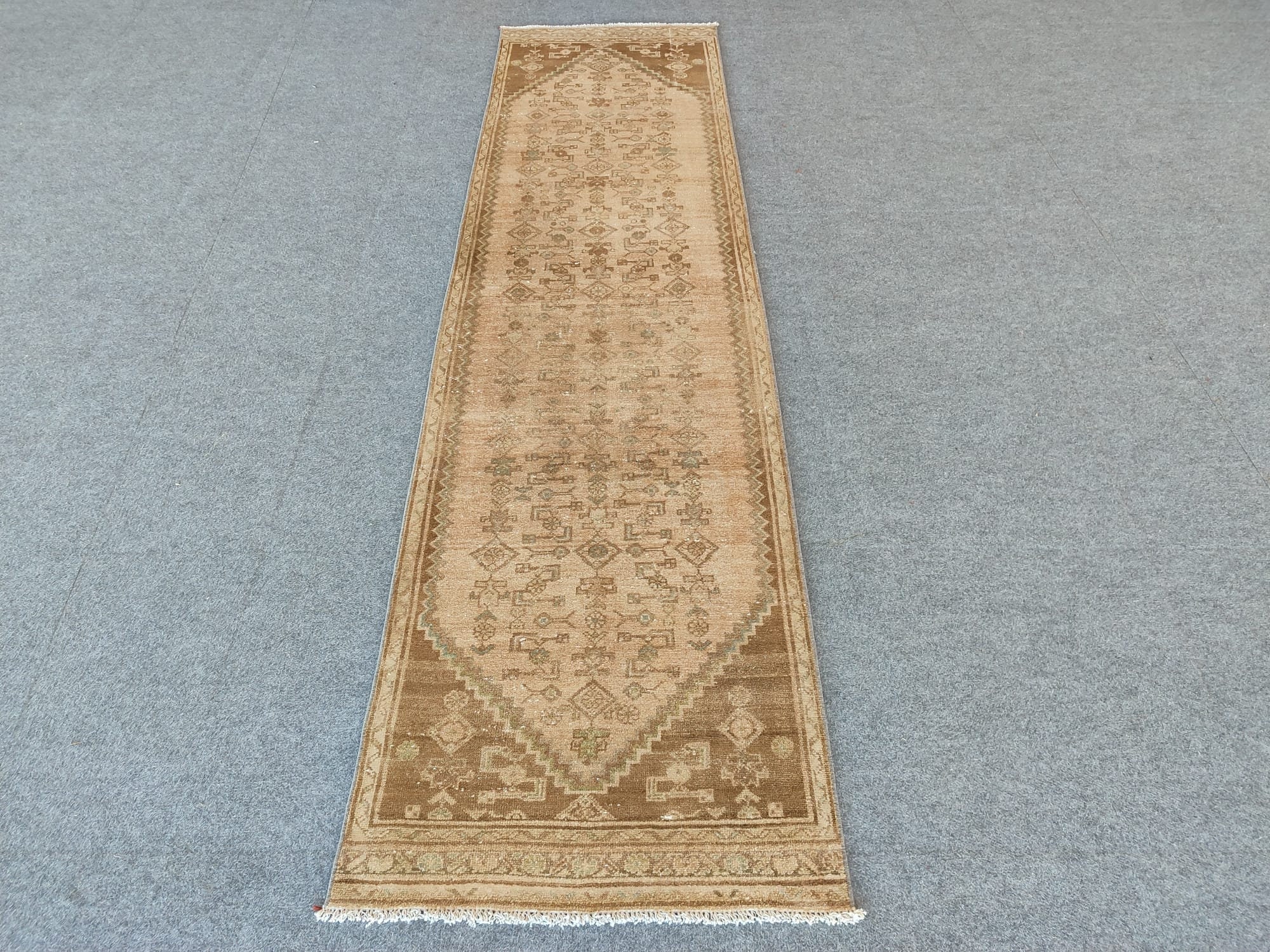 Persian Runner 3x10, Brown Turkish Runner 3x10, Heriz Runner Rug 3x10 ...