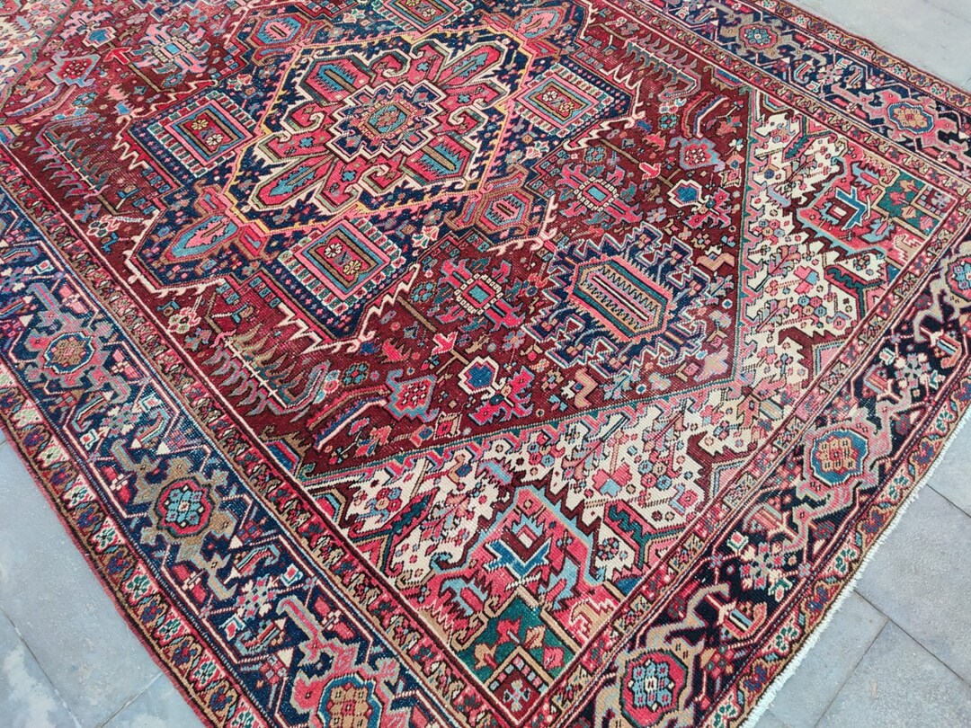 8x10 Heriz Rug Antique Persian 8x10 Area Rug Afghan Area Rug - Etsy