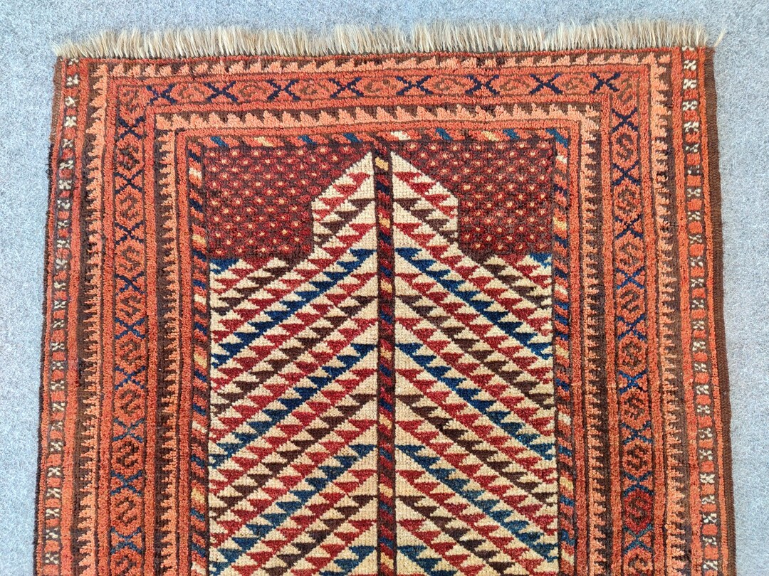 3x4 Rug Antique, Vintage Rug 3x4, Afghan Rug, Persian Rug 3x4, Red ...