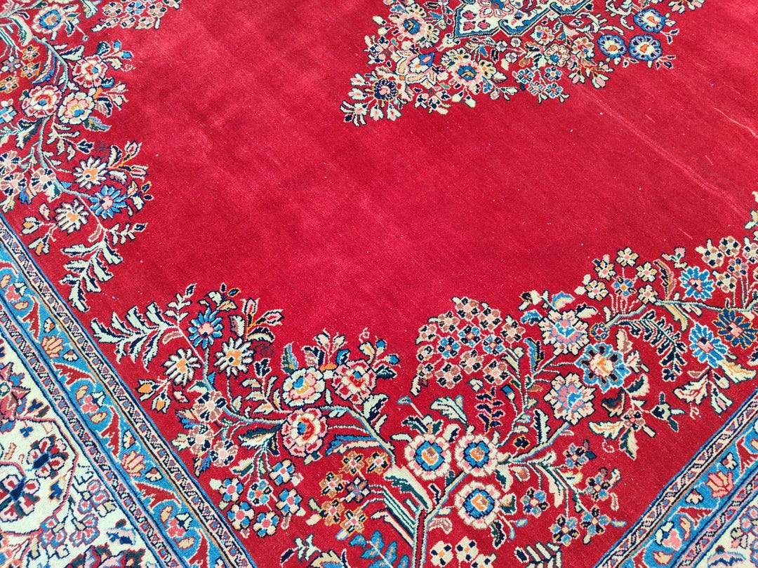 8x10 Persian Rug Red Color, Heriz Area Rug 8x10, Antique Rug 8x10 ...