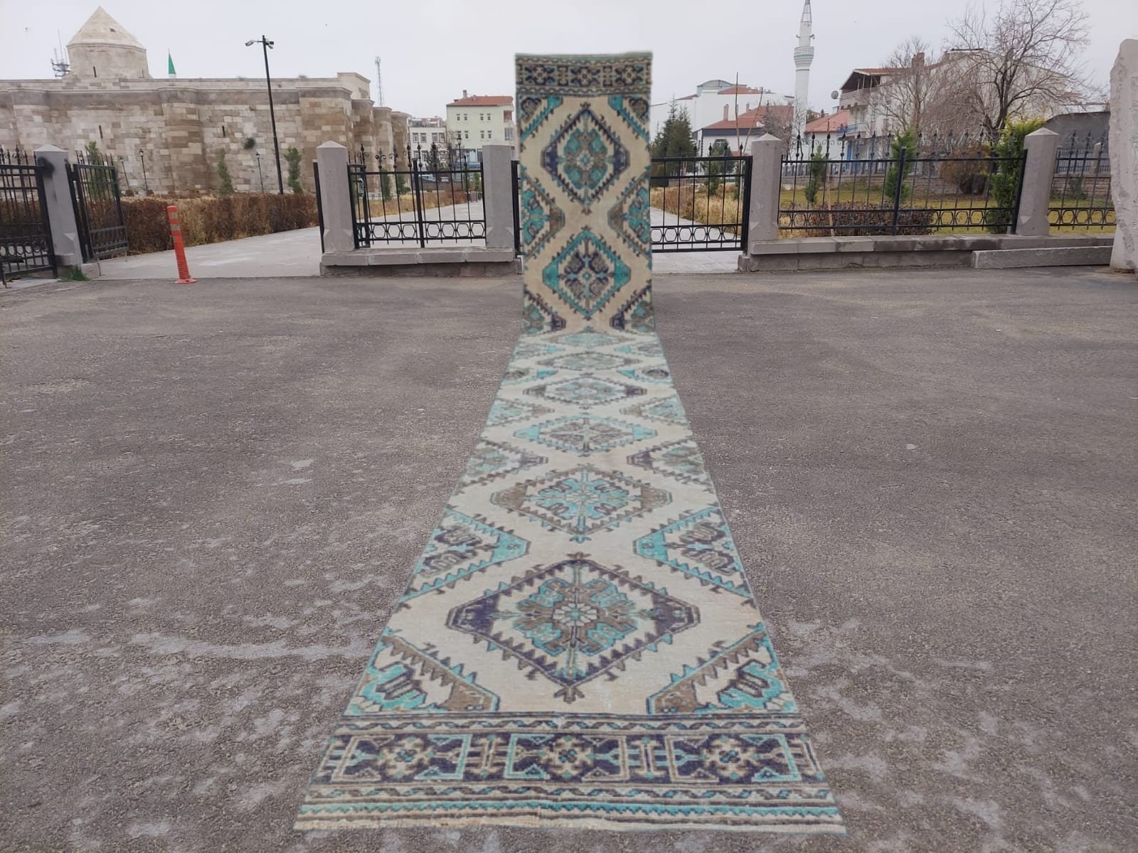 3x20 Runner Rug Turkish, Heriz Rug Runner 3x20 Antique, Neutral Long ...