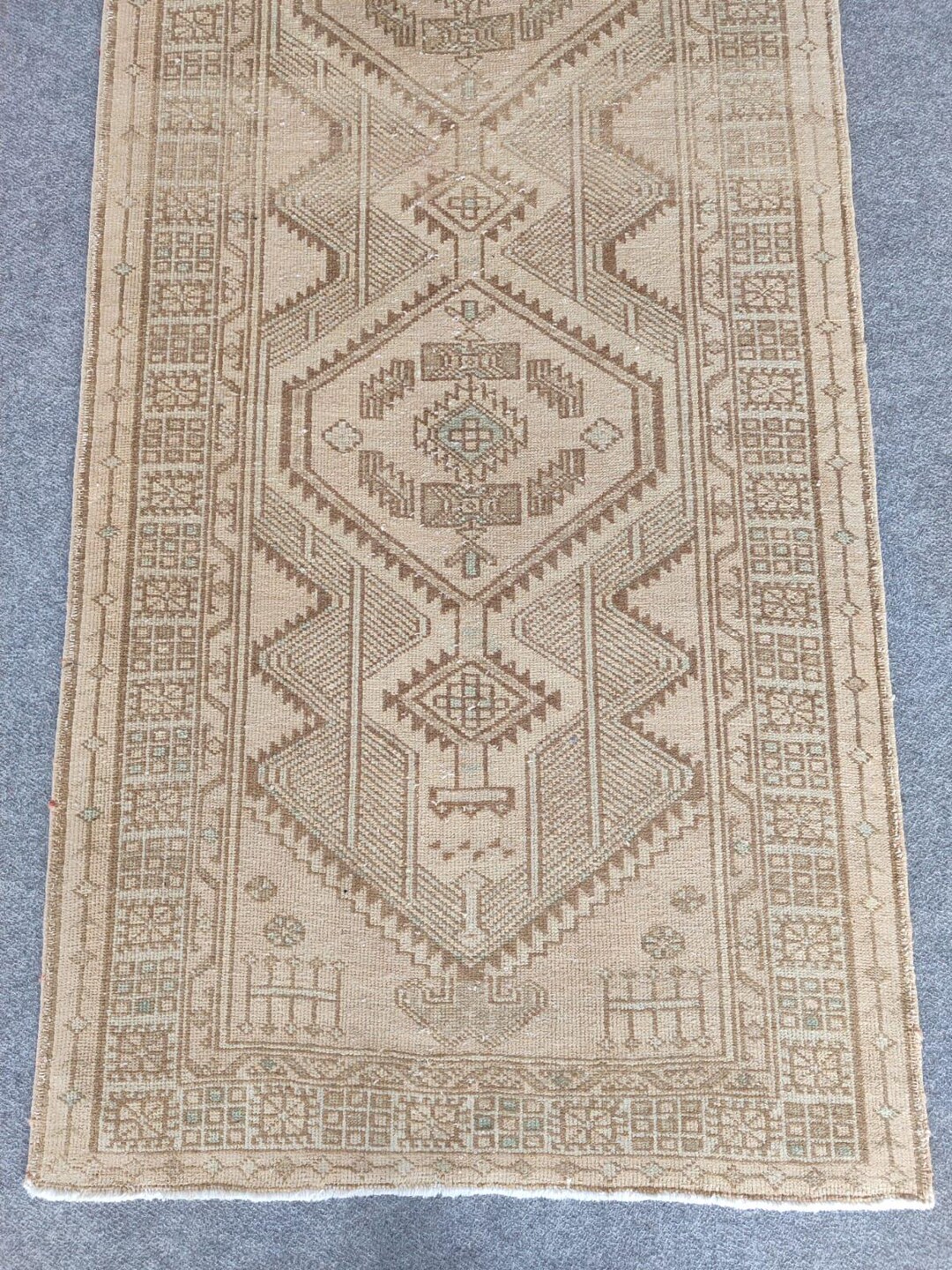 Antique 3x10 Persian Runner, Heriz Runner Rug 3x10 Vintage, Turkish ...